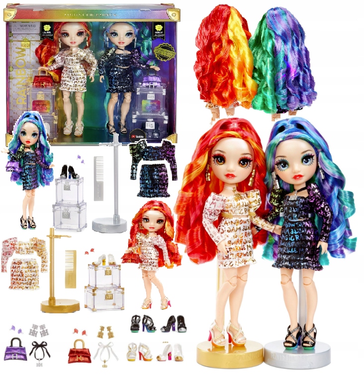 RAINBOW HIGH LALKI 2 ZESTAW BLIŹNIACZKI LALKA XXL - 12722309522 ...