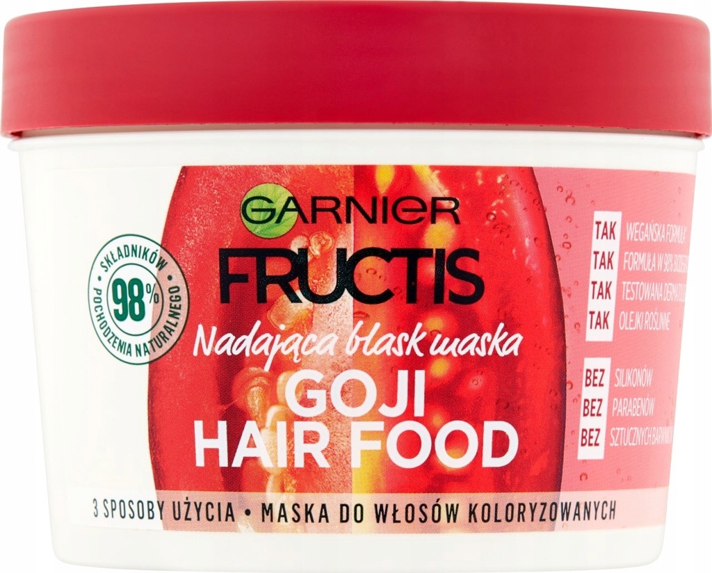 GARNIER FRUCTIS GOJI HAIR FOOD MASKA DO WŁOSÓW 390 - 13166812790 ...