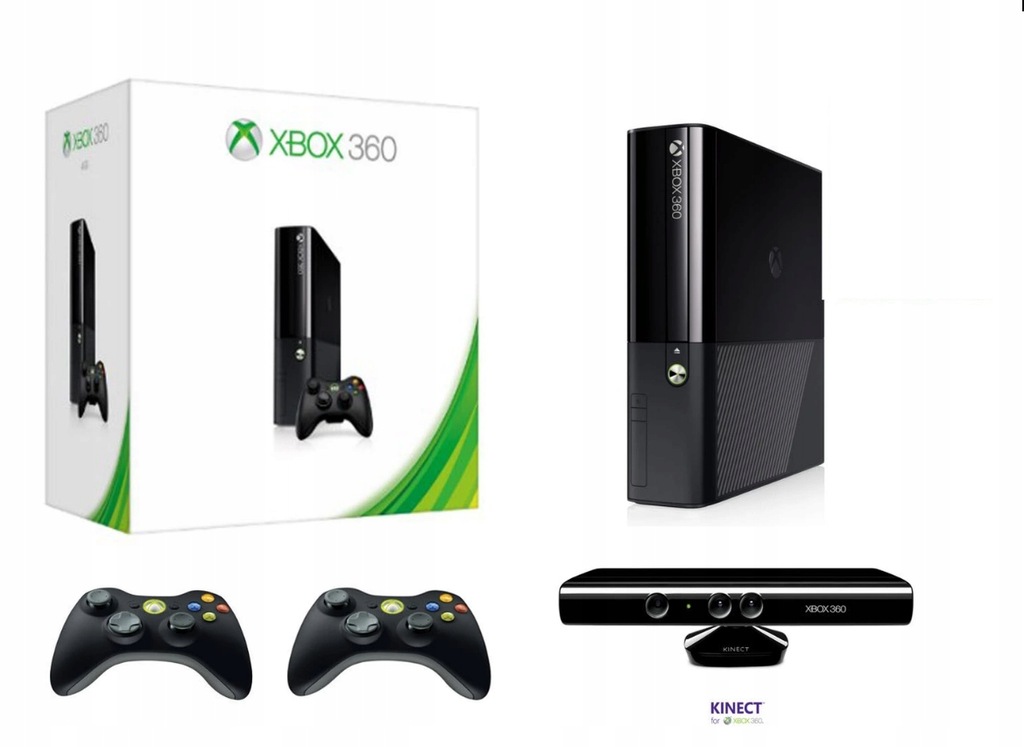 XBOX 360 SLIM E 1TB RGH+RGX KINECT 2XPAD GW24 - 7167395099 - oficjalne ...