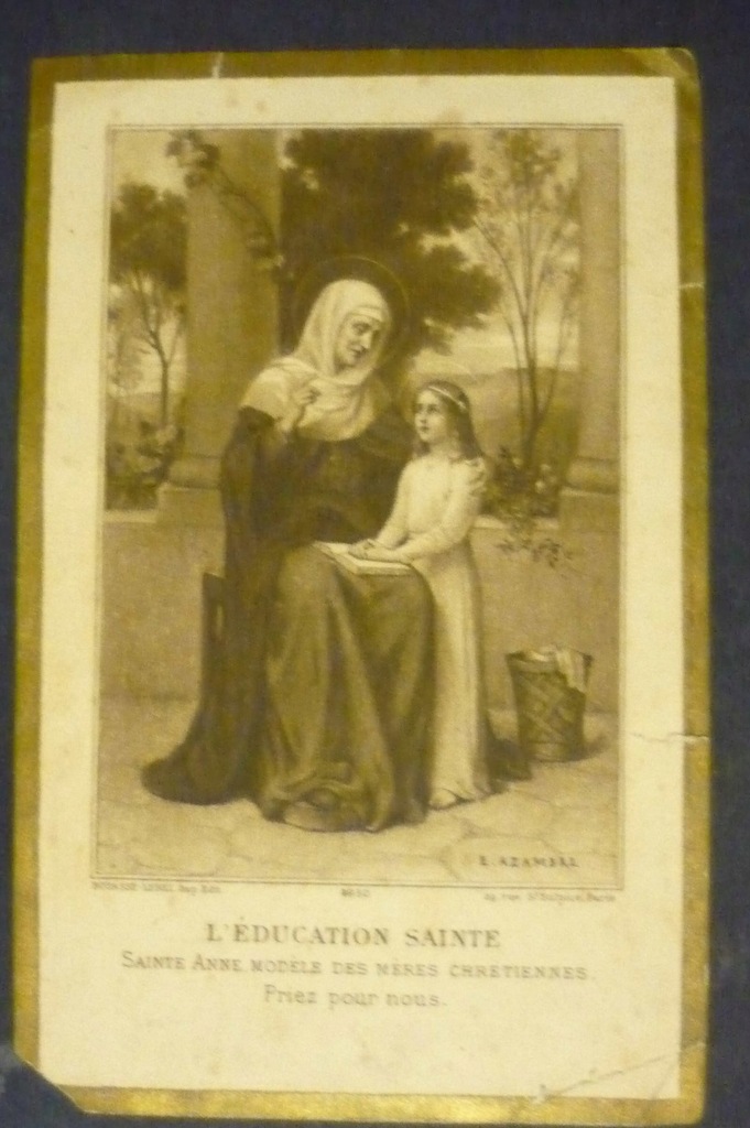 Stary obrazek święty SW. ANNA - 12418568033 - oficjalne archiwum Allegro