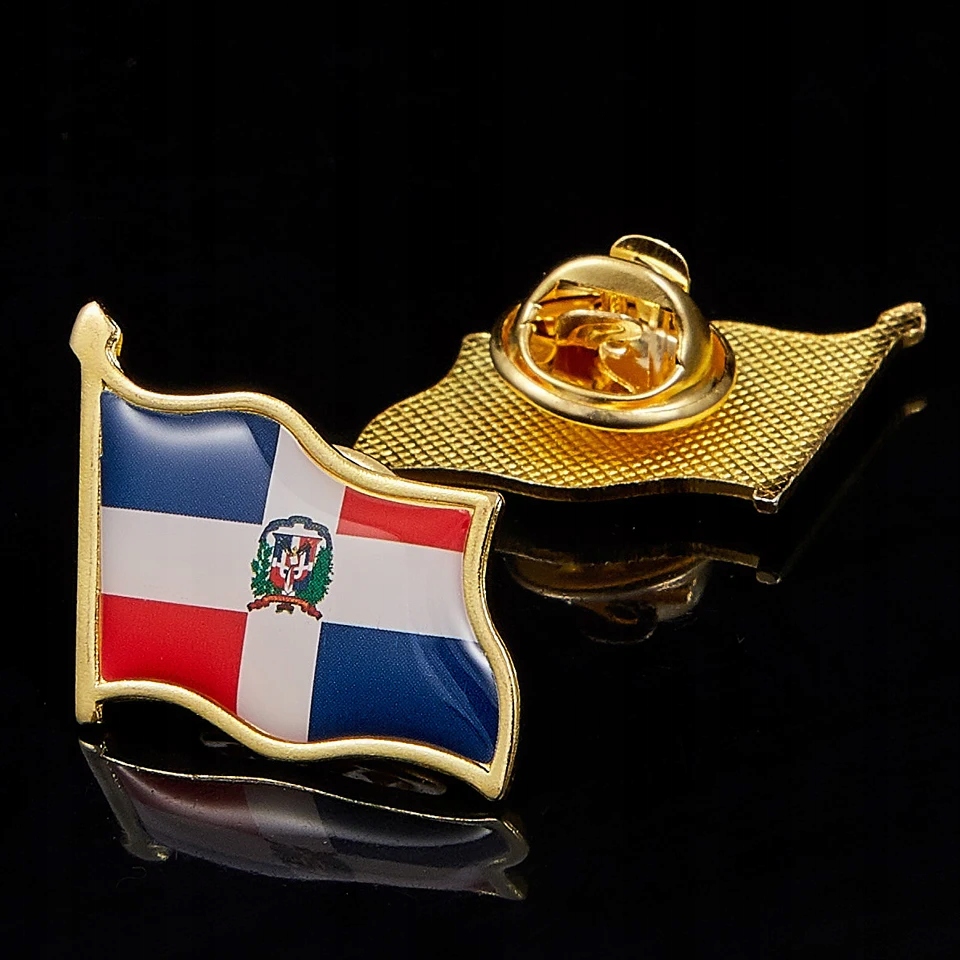 North America The Dominican Republic Flag Lapel Pin Badges On Backpack ...