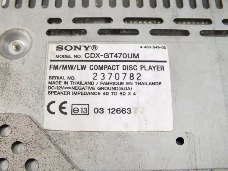 RADIO SAMOCHODOWE SONY CDX-GT470UM - 12204026289 - oficjalne archiwum Allegro