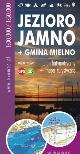 MAPA TURYSTYCZNA GMINA MIELNO 1:50 000 + MAPA BATYMETRYCZNA JEZIORO ...