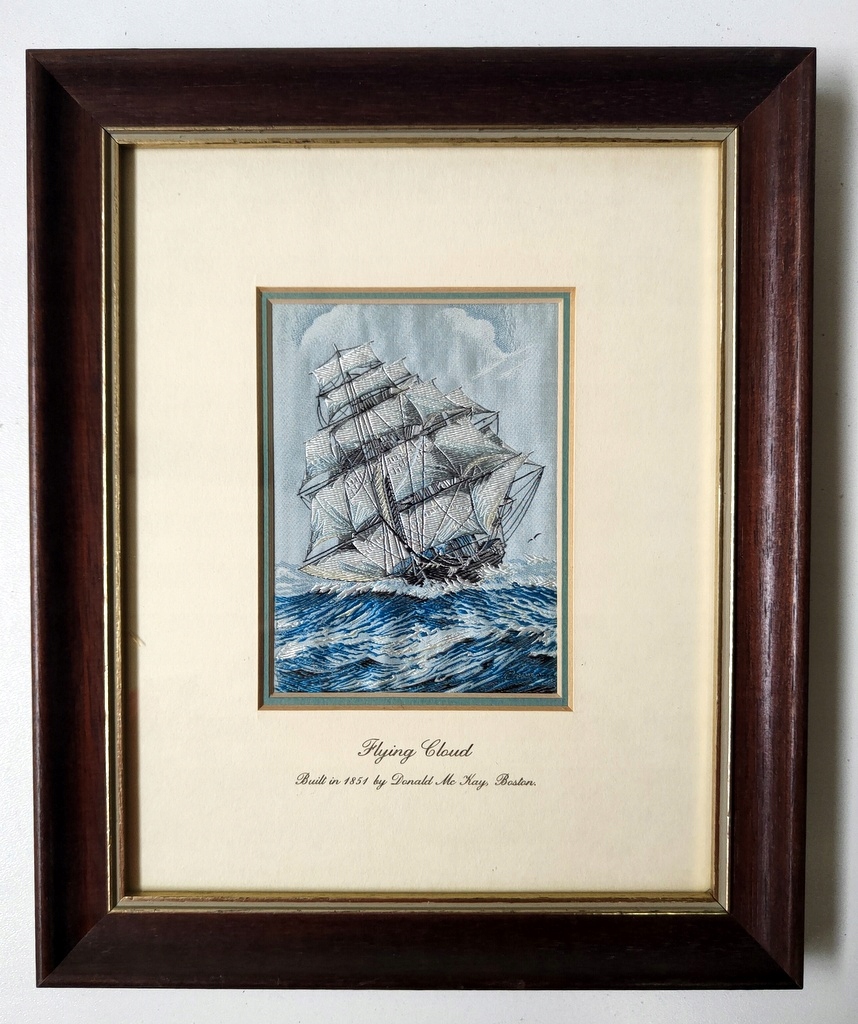 Stylowy Obraz Statek Żaglowiec Drewniana Rama KL - 13407596748 ...