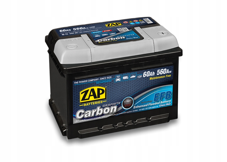 Akumulator ZAP Carbon EFB 60Ah 560A 12V - 12669576751 - oficjalne ...