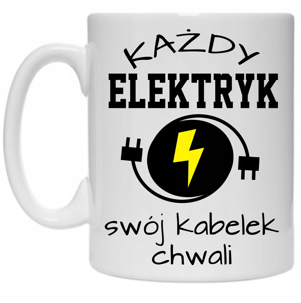 KUBEK DLA ELEKTRYKA ZAWÓD ELEKTRYK WZORY ELEKTRYK - 13418524053 - oficjalne archiwum Allegro