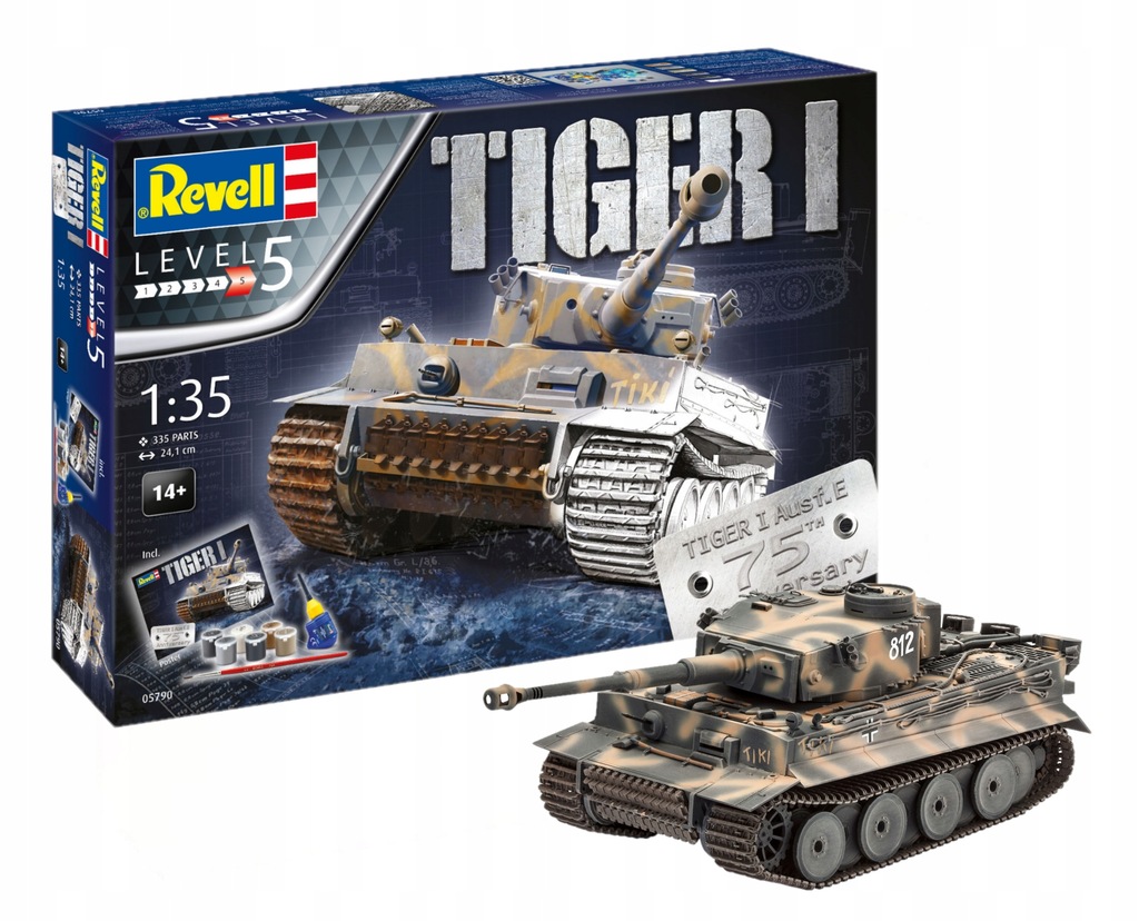 Revell MODEL SET 1:35 75TH TIGER I AUSF E 05790 - 11735858670 - oficjalne archiwum Allegro