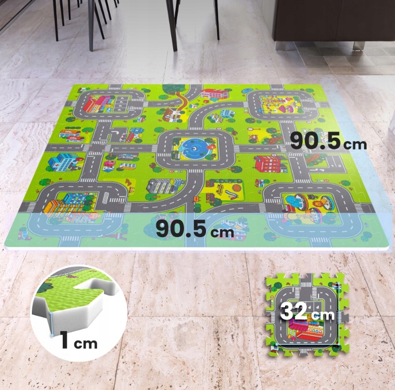 MATA Edukacyjna MIASTO Puzzle PIANKOWE Miękki Dywanik Dywan ... MATA Edukacyjna MIASTO Puzzle PIANKOWE Miękki Dywanik Dywan ...