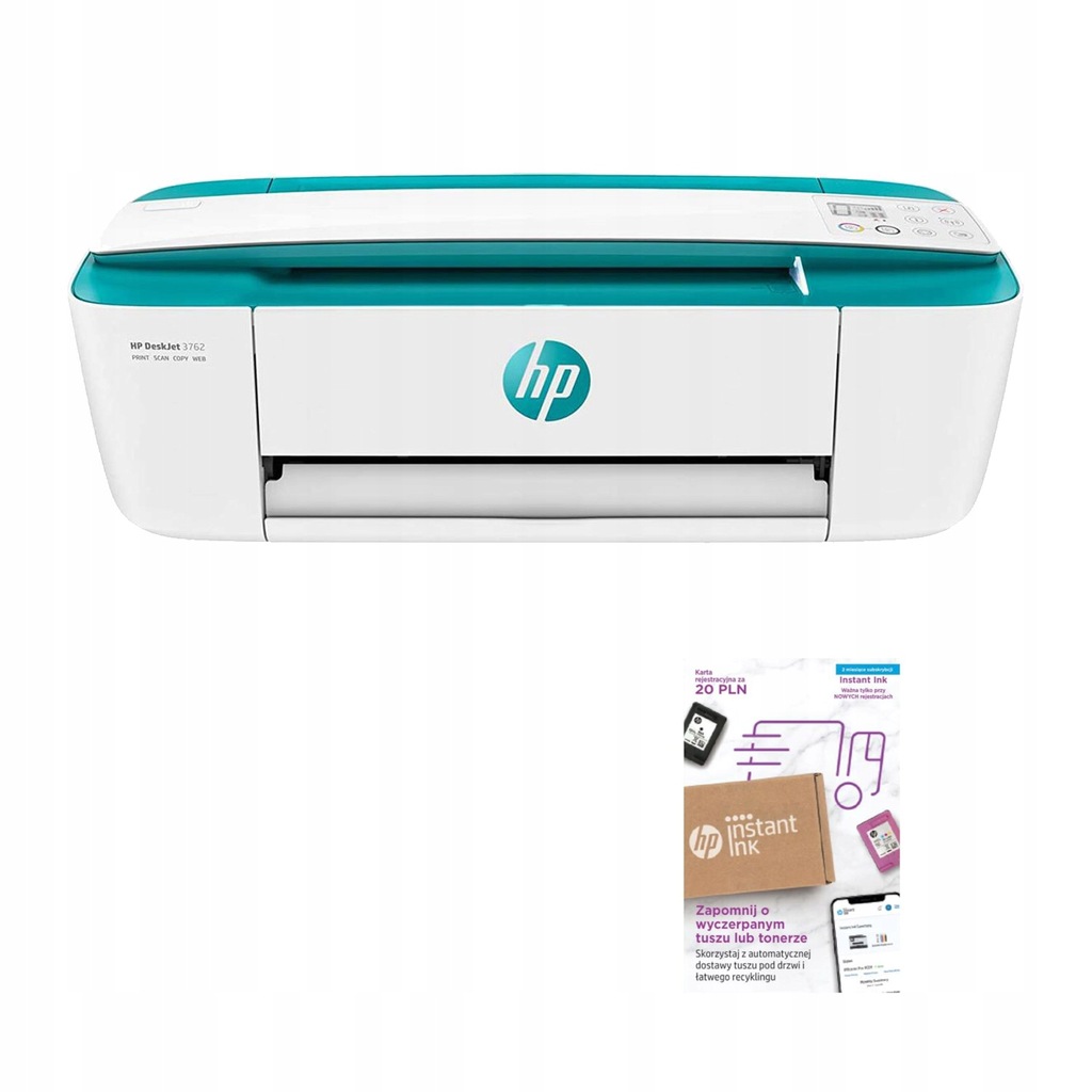 HP DeskJet 3762 WiFi Atrament AirPrint Instant Ink - 12300298176 ...