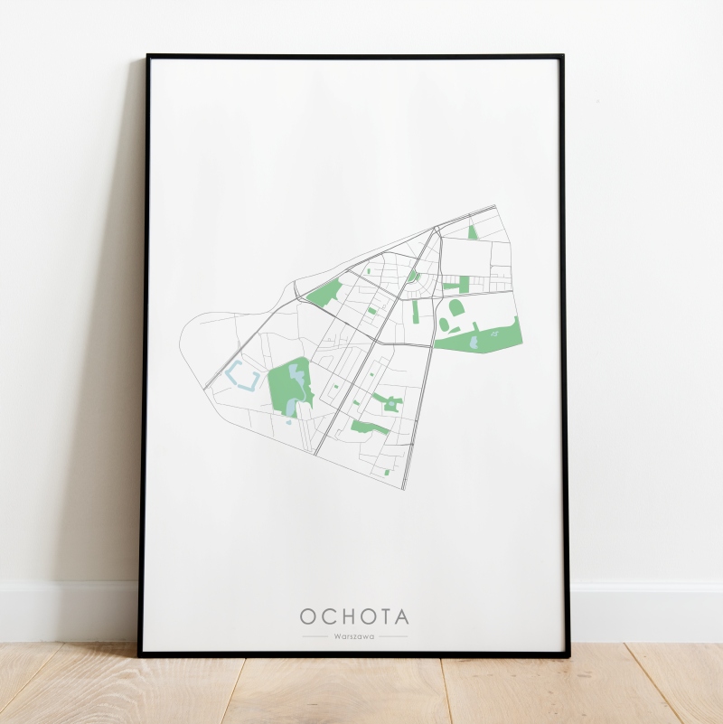 Mapa plakat Ochota Warszawa A3 30x42 cm - 13133887797 - oficjalne ...