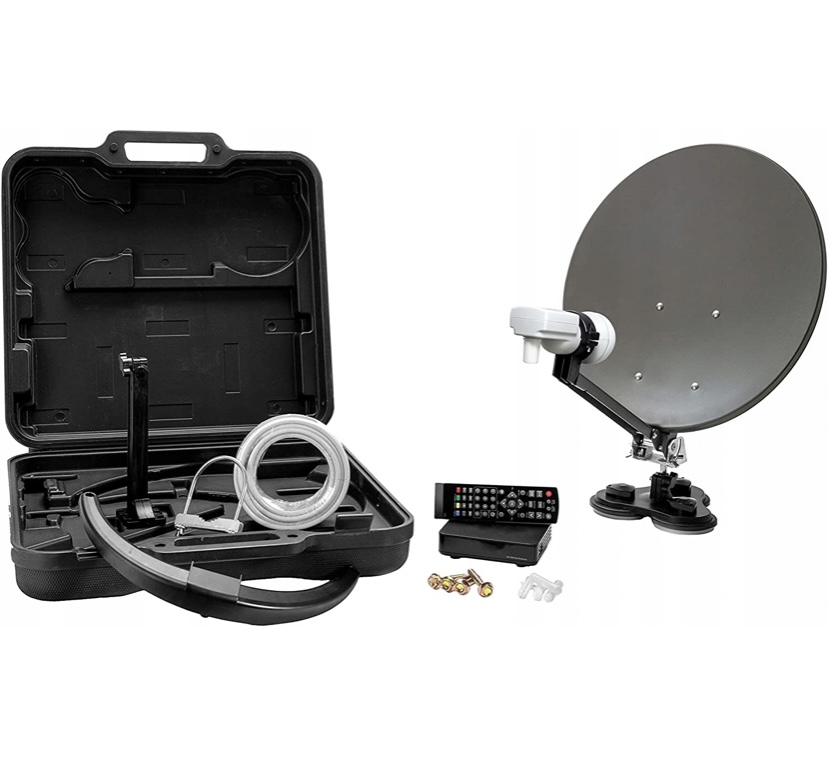 Zestaw Antena Satelitarna 38 TIR CAMPING DVB S2 - 11355249949 - oficjalne archiwum Allegro