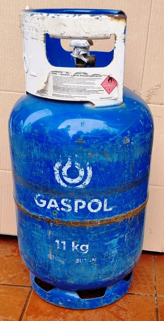 BUTLA GAZOWA PROPAN-BUTAN z syfonem 11 KG LPG Wózek widłowy atest ...