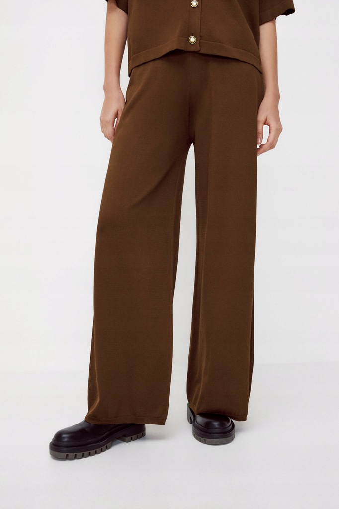 ZARA SPODNIE DAMSKIE KLASYCZNE BRĄZOWE M 1HAQ - 13106522448 - oficjalne ...