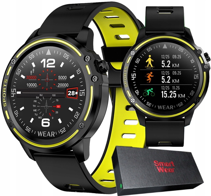 ZEGAREK SMARTWATCH MONITOR PRACY SERCA TĘTNO PULS - 9037233803 ...