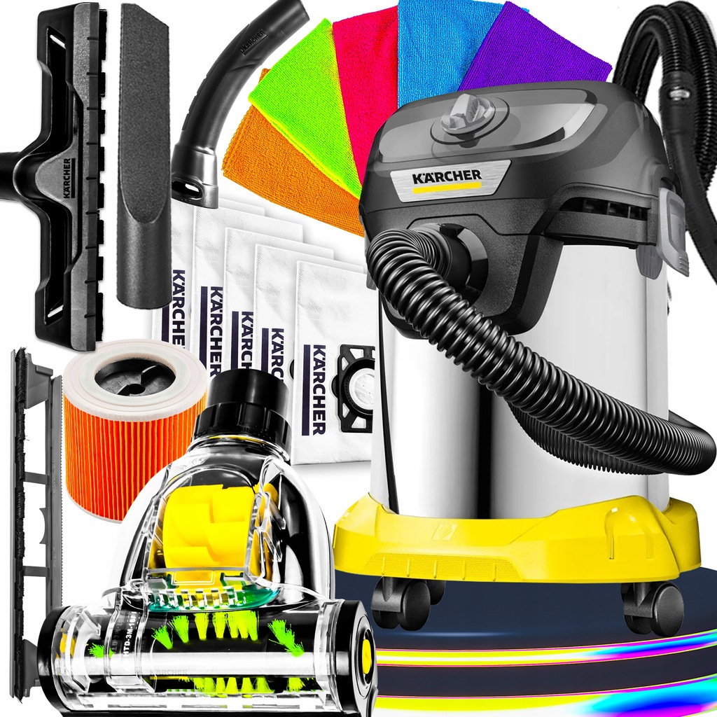 KARCHER ODKURZACZ WD3 TURBOSZCZOTKA 4500W PRO XXXL - 14287665006 - oficjalne archiwum Allegro