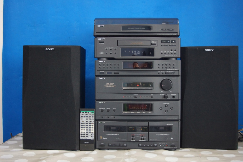 DUŻA WIEŻA SONY LBT-D307 AUX,cd,kasety,radio 160w - 12100806812 ...