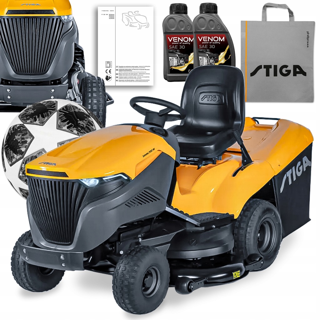 POTĘŻNY TRAKTOR OGRODOWY STIGA SPALINOWY KOSIARKA ST650 MOC 20 KM ...