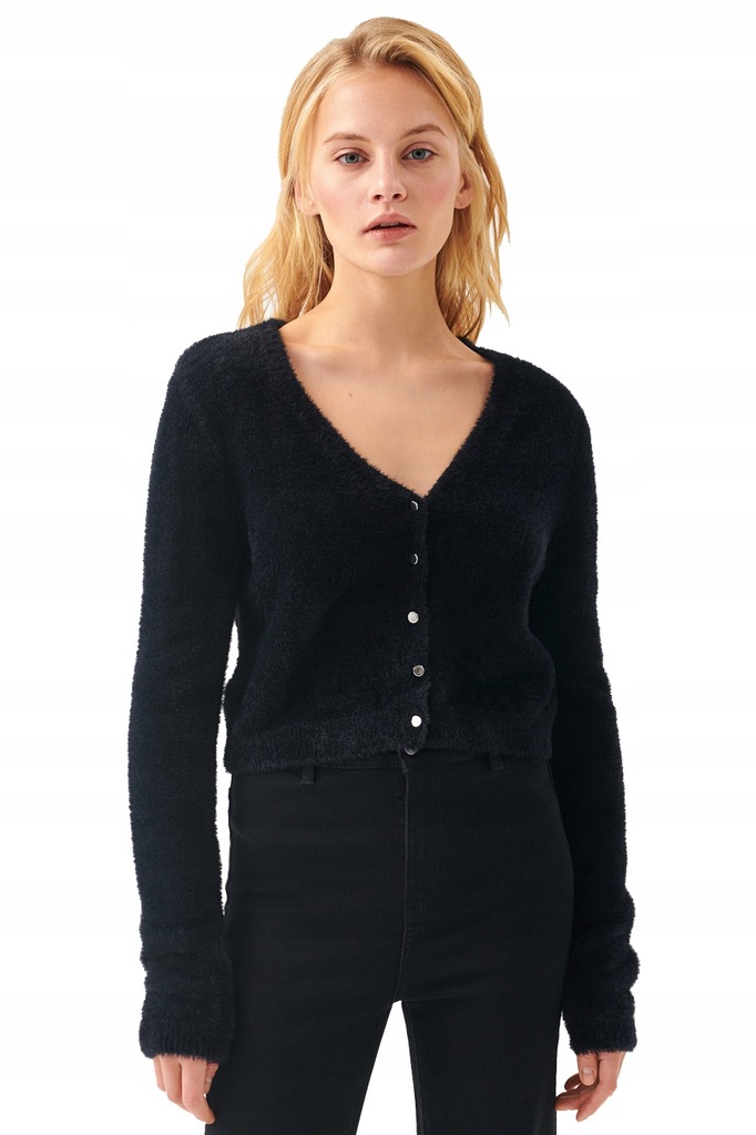 MODNY DAMSKI KARDIGAN KRÓTKI, XS - 13062948802 - oficjalne archiwum Allegro