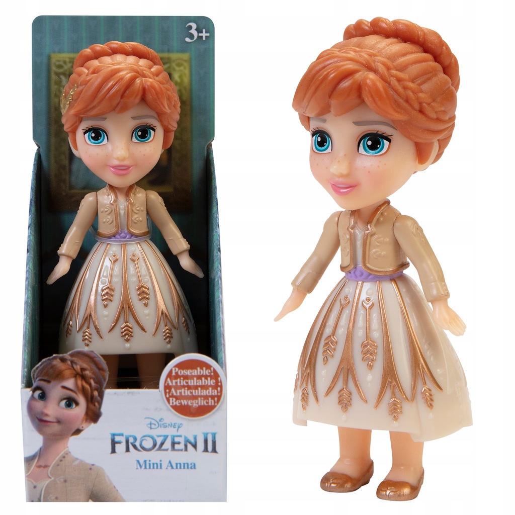 DISNEY FIGURKI KRAINA LODU FROZEN ANNA MINI LALKA - 11795454890 ...