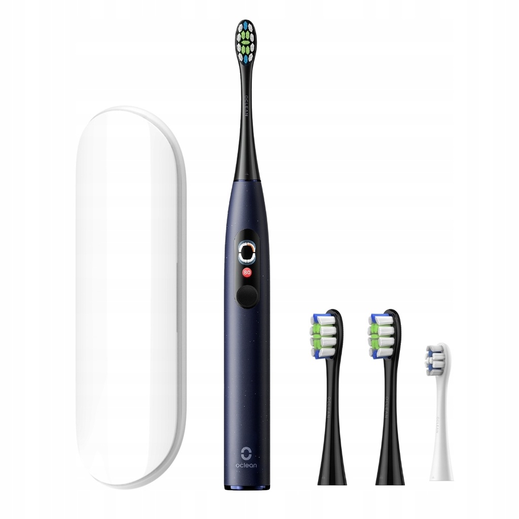 Szczoteczka soniczna OCLEAN X Pro Digital granatowa + 2 końcówki + etui - 14914072081 ...