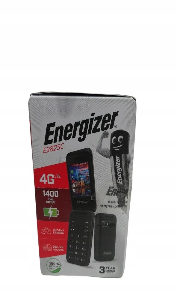 TELEFON KOMÓRKOWY Z KLAPKĄ ENERGIZER E282SC CZARNY - 12557659303 - oficjalne archiwum Allegro