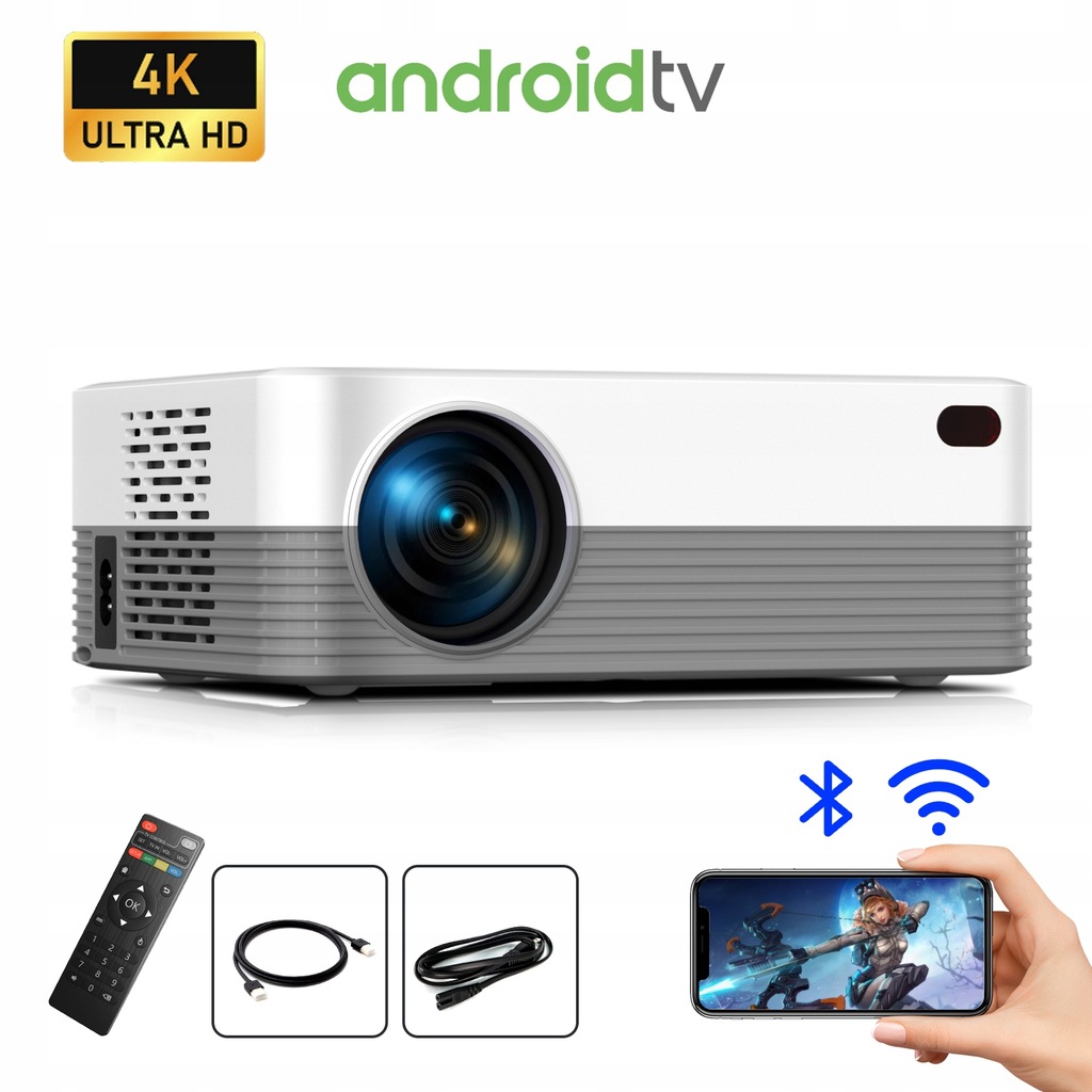 4K Smart Projector 5G WiFi Bluetooth HDMI USB Android Office Home Theater - 15693713140 ...