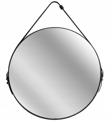 LUSTRO OKRĄGŁE NA PASKU CZARNE GRUBA RAMA - 9806602955 - oficjalne ...