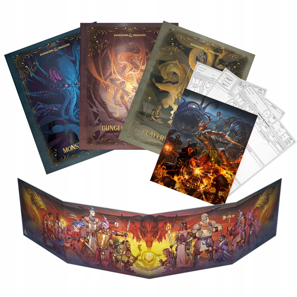 DND 2024 PLAYER'S + MASTER'S GUIDE + MONSTER MANUAL + SCREEN + SHEETS ...
