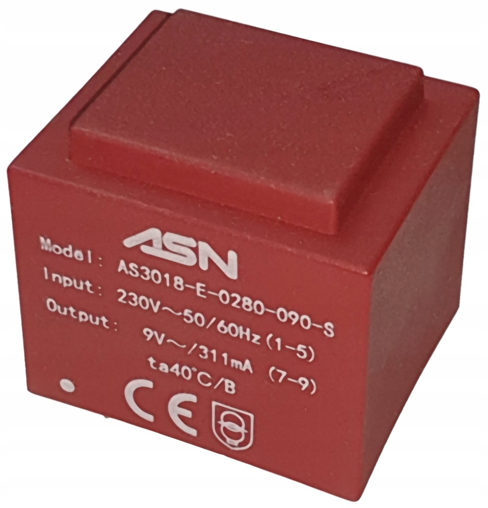Transformator 9V 2,8W EI30 do druku zalewany ASN - 9711816126 - oficjalne archiwum Allegro