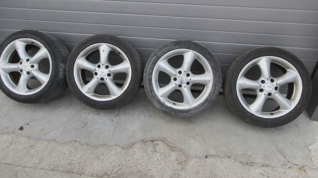 Mercedes w203 w209 koła felgi alufelgi 17" aluminiowe z oponami zimówki - 14663678394 ...