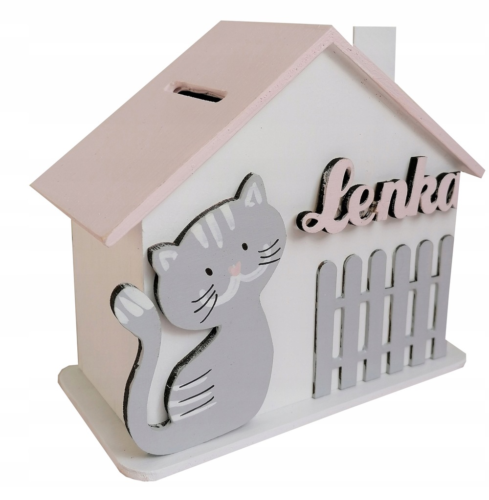 Skarbonka z imieniem, prezent na chrzest - 8174002015 - oficjalne archiwum Allegro