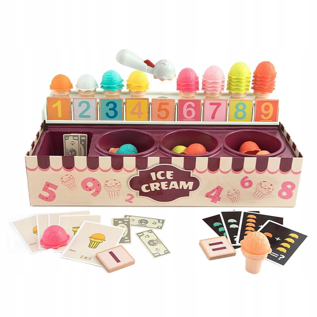 Ice Cream Math Toy, Ice Cream Game Set for Toddlers, Imitating Role ...