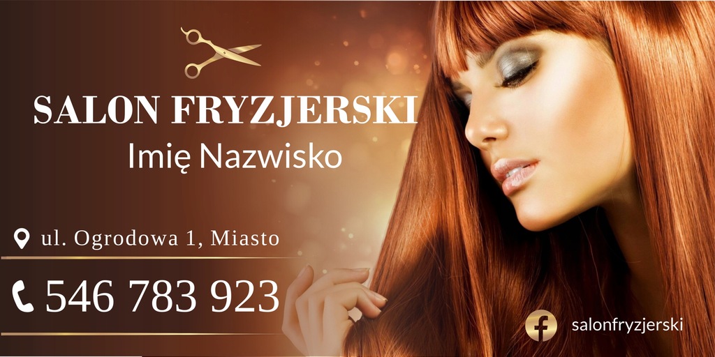 Baner reklamowy dla salonu fryzjerskiego, 2x1m - 13738934622 ...