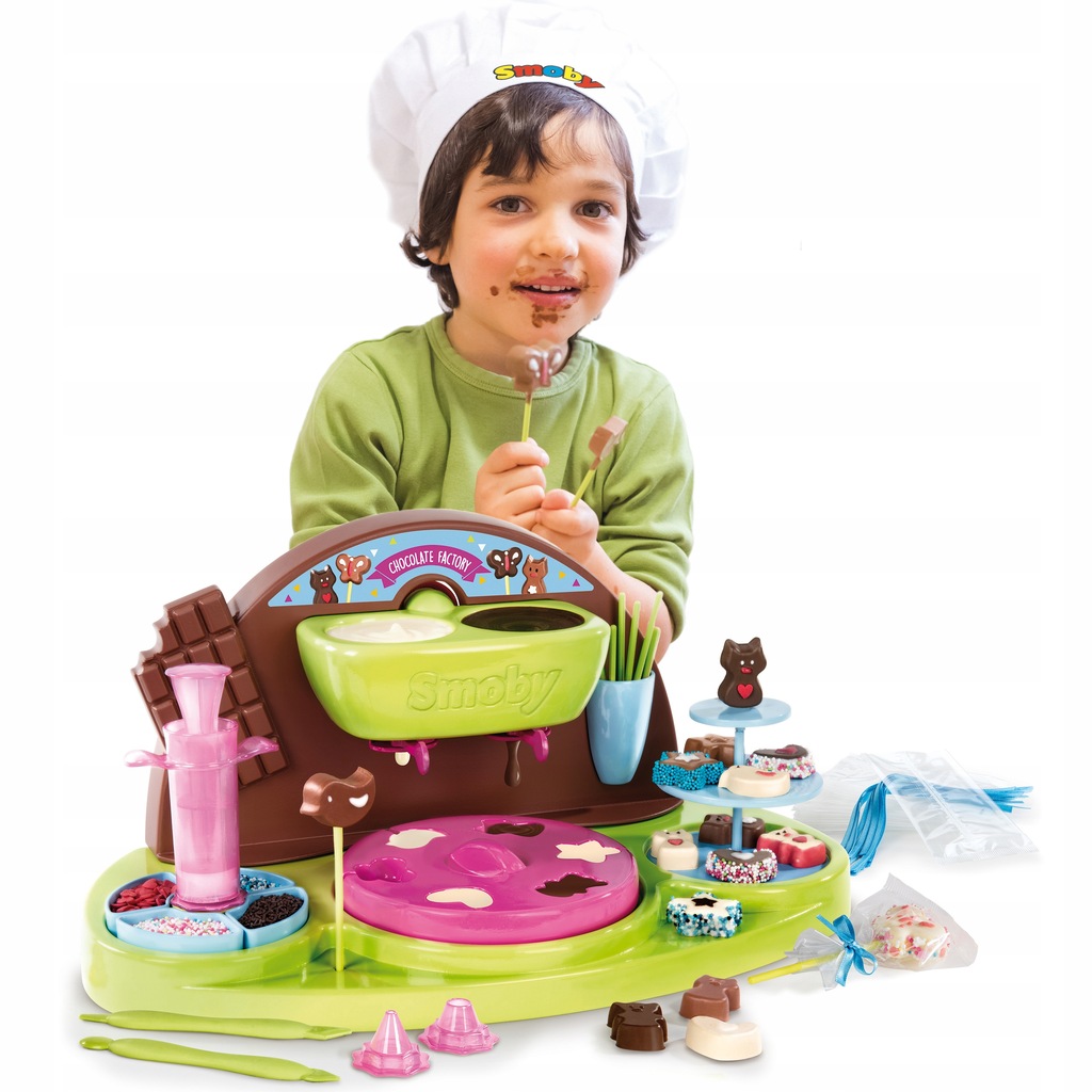 SMOBY CHEF ZESTAW FABRYKA CZEKOLADY LIZAKI FOREMKI - 9103005603 ...
