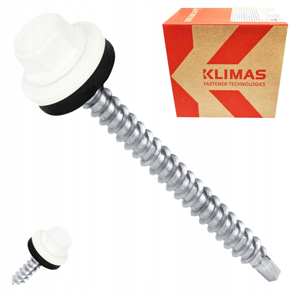 WKRĘTY FARMERSKIE 4,8x70 RAL 9003 FARMERY 200szt WFD-48070 KLIMAS ...