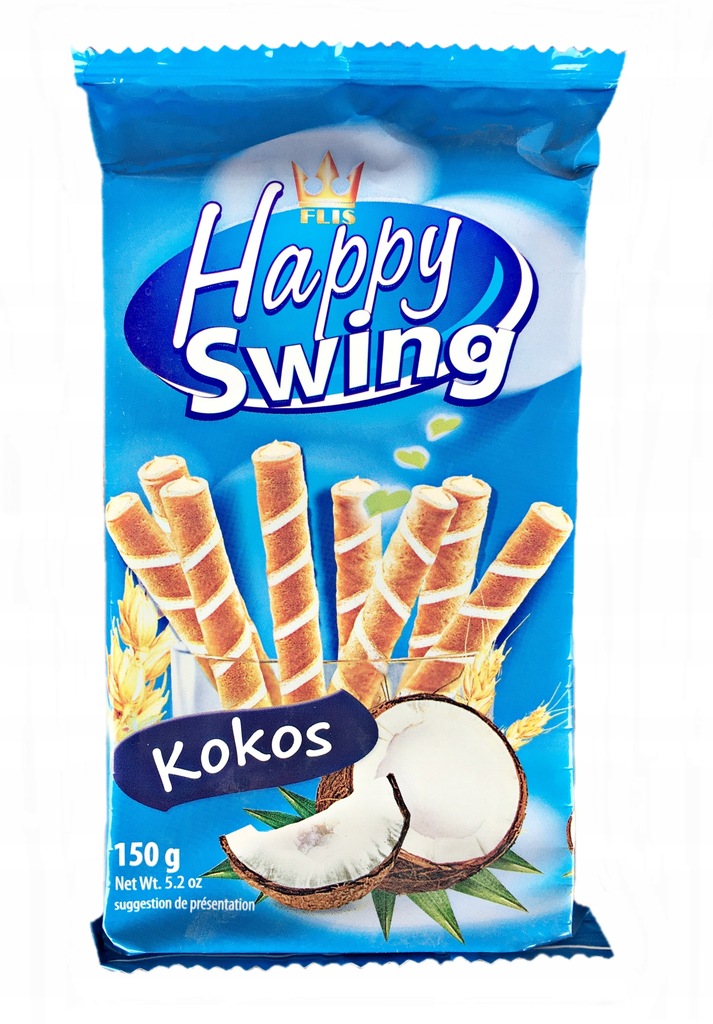 Rurki HAPPY SWING nadzienie KOKOSOWE FLIS 150g - 10679873998 ...