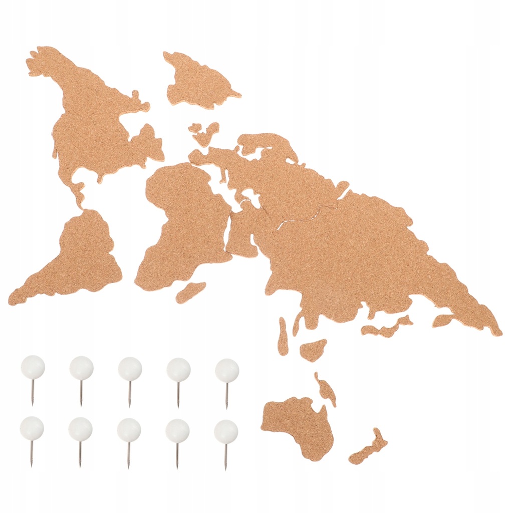 CORK BOARD TRAVEL MAP DESTINATIONS WOOD WORLD - 14457751303 - oficjalne ...