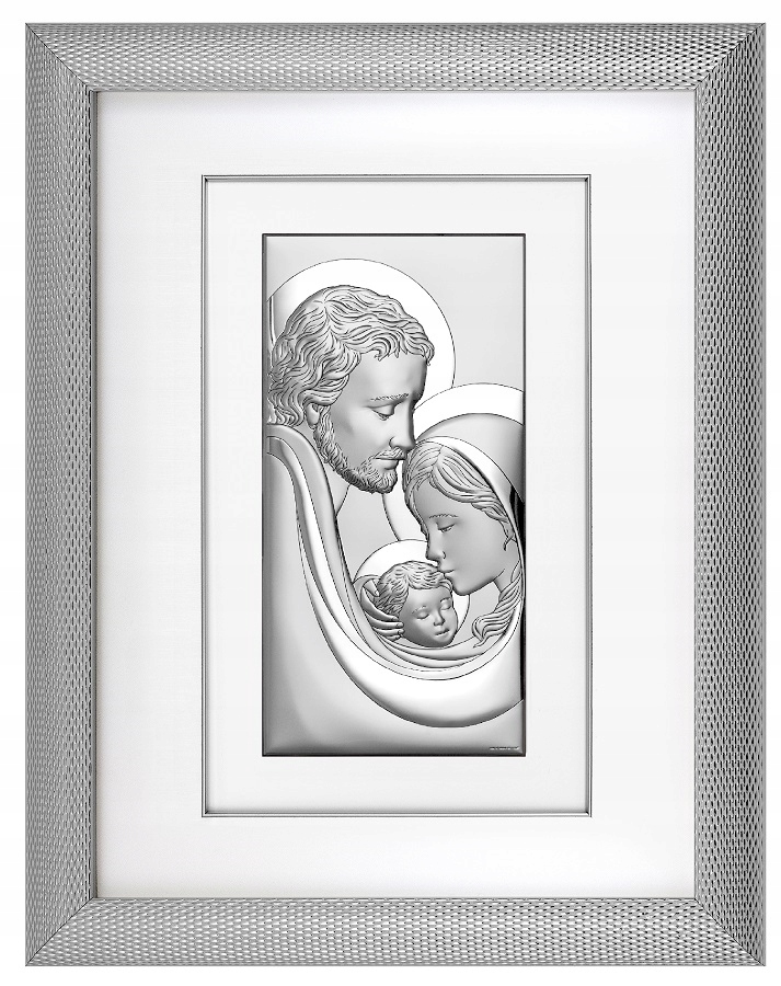 Duży srebrny obraz Święta Rodzina GRAWER GRATIS - 9967257446 - oficjalne archiwum Allegro