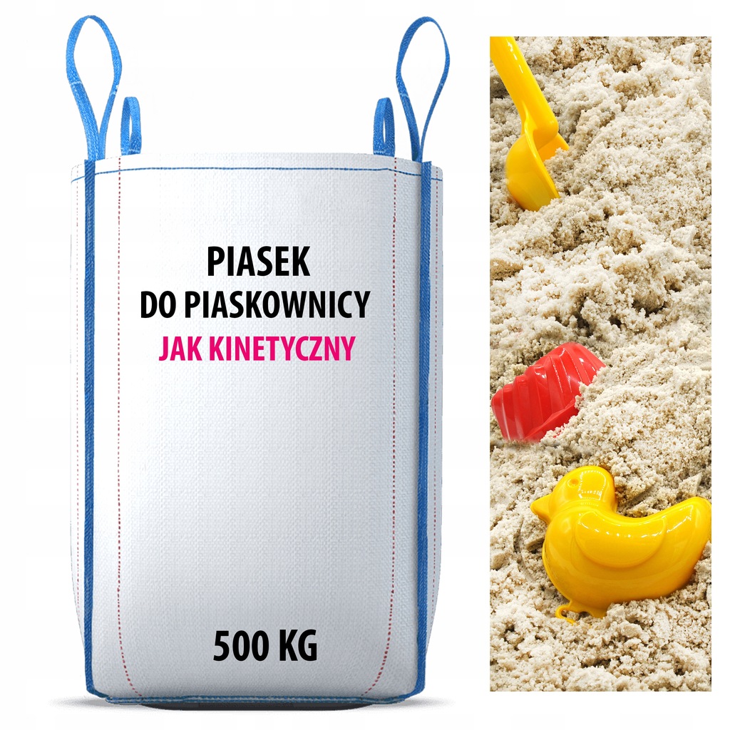 Piasek do Piaskownicy Jak Kinetyczny ATEST 500KG - 13609024629 ...