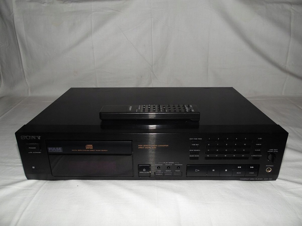 Odtwarzacz CD Sony CDP-597 Laser KSS-240A pilotem! - 10839330214 - oficjalne archiwum Allegro