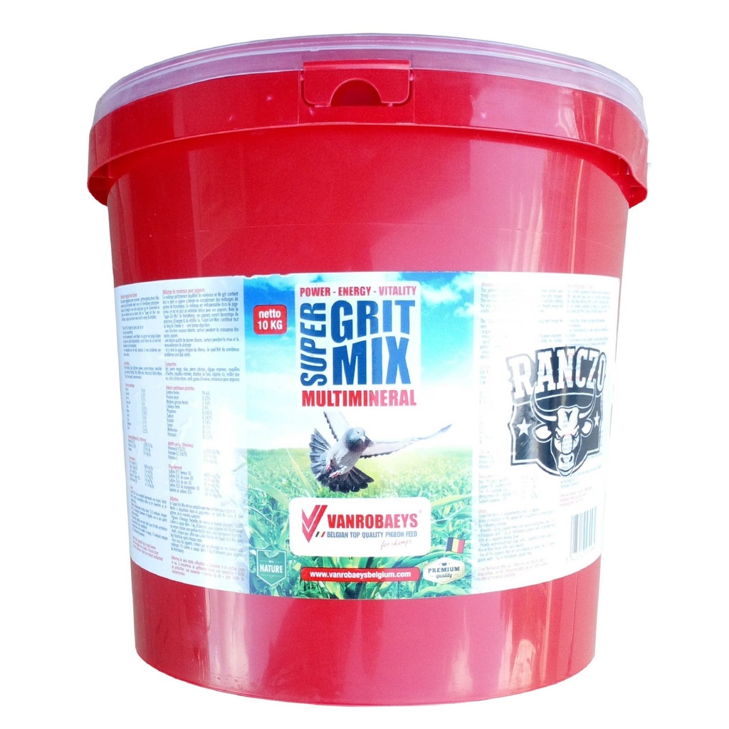 SUPER GRIT MIX VANROBAEYS DLA GOŁĘBI 10KG - 10898762213 - oficjalne ...