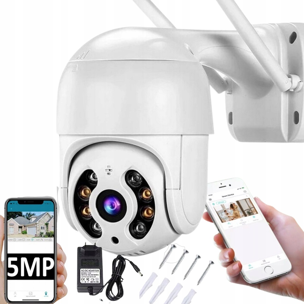 KAMERA ZEWNĘTRZNA OBROTOWA WIFI IP 5MPX ZOOM X5 HQ - 13794137049 ...