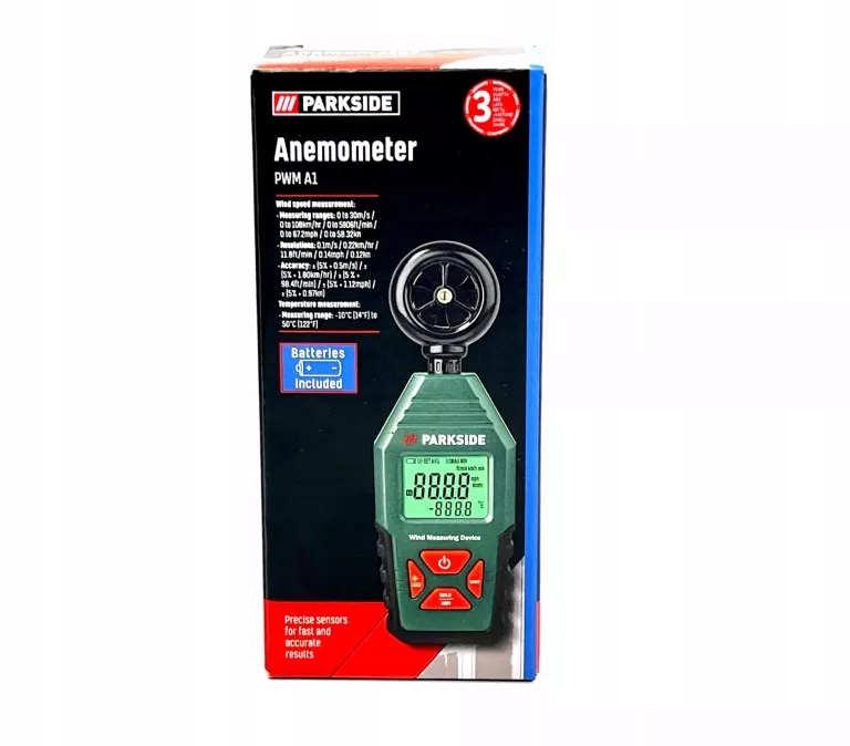 ANEMOMETR PARKSIDE PWM A1 - 12490794981 - oficjalne archiwum Allegro