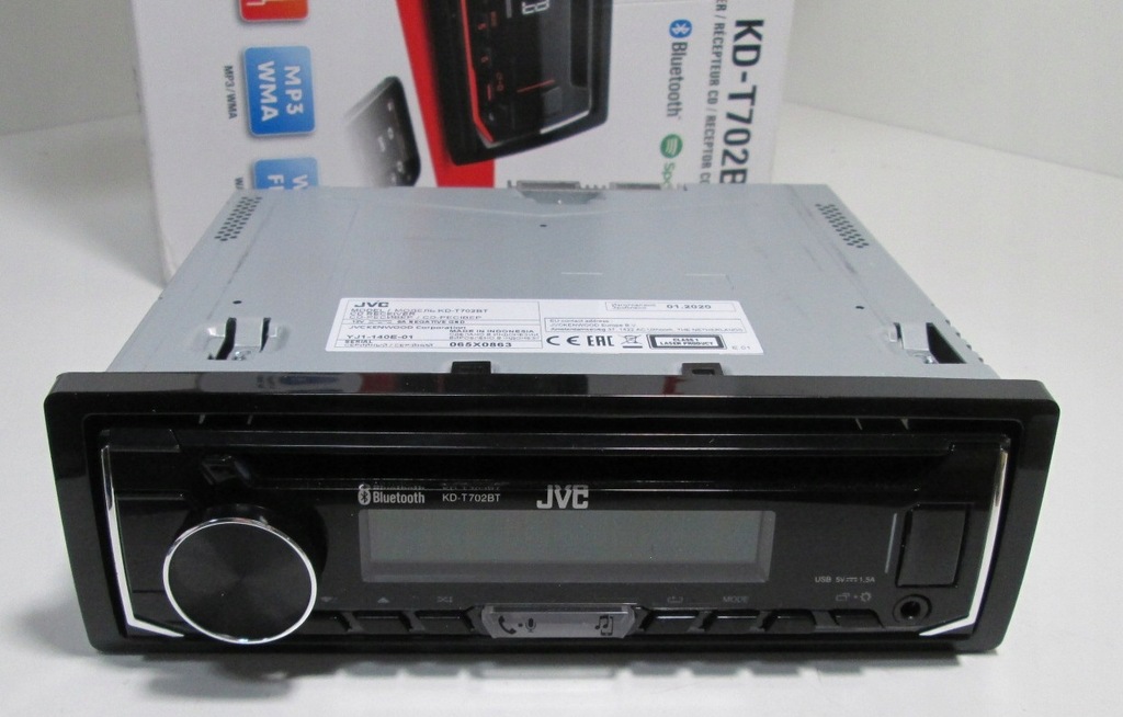 Radioodtwarzacz JVC KD-T702BT 1-DIN 4x50 W - 12801675265 - oficjalne archiwum Allegro