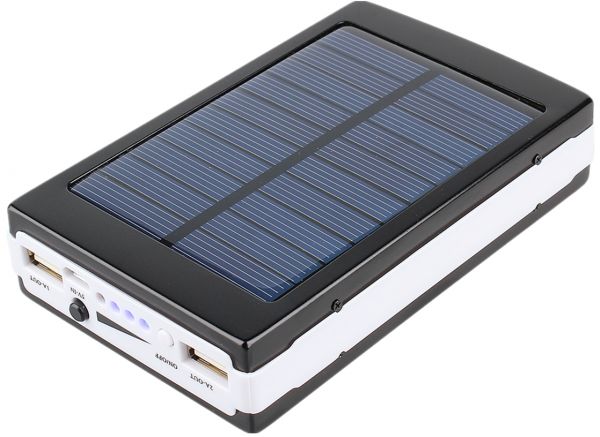 POWER BANK SOLARNY 30000 mAh 2,1A LATARKA 20X LED - 7342376488 ...