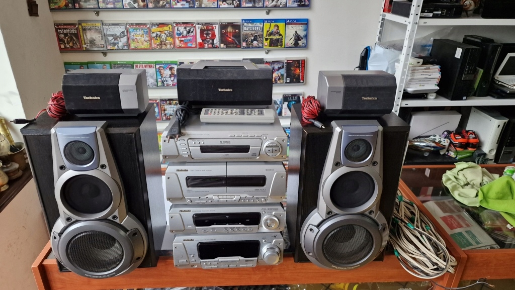 WIEŻA TECHNICS SH-EH760 SREBRNA GŁOŚNIKI PILOT KAB - 13340868085 ...