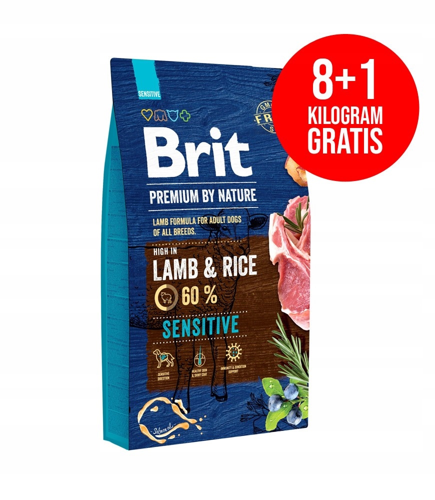 BRIT Premium by Nature Sensitive Lamb 8kg + 1kg - 12993115568 ...