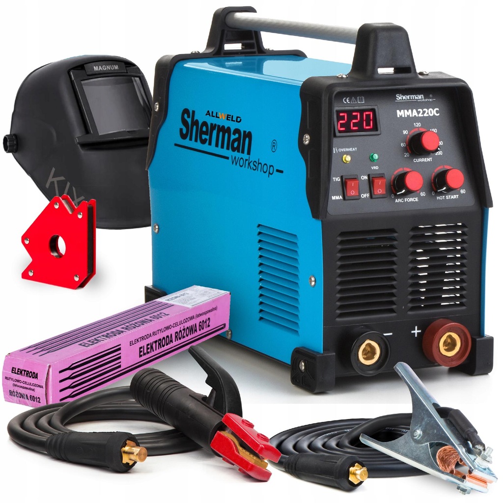 SPAWARKA INWERTEROWA SHERMAN ARC 220C MMA TIG DC - 12644285073 - oficjalne archiwum Allegro