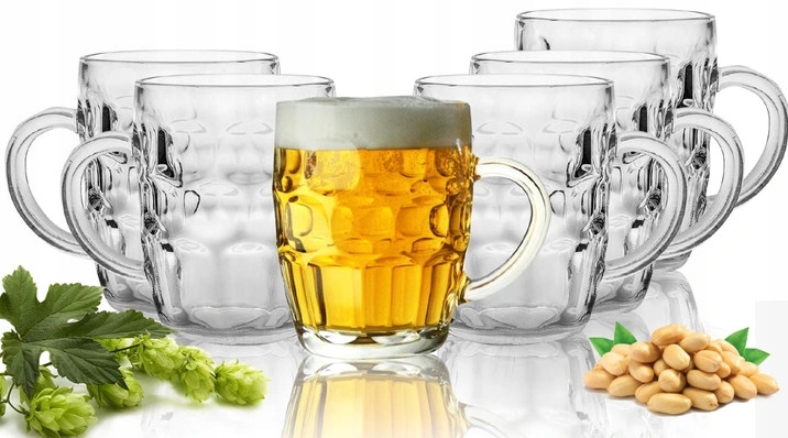 Zestaw KUFLI SZKLANEK DO PIWA 550ml Florina 6szt. - 12323824475 - oficjalne archiwum Allegro