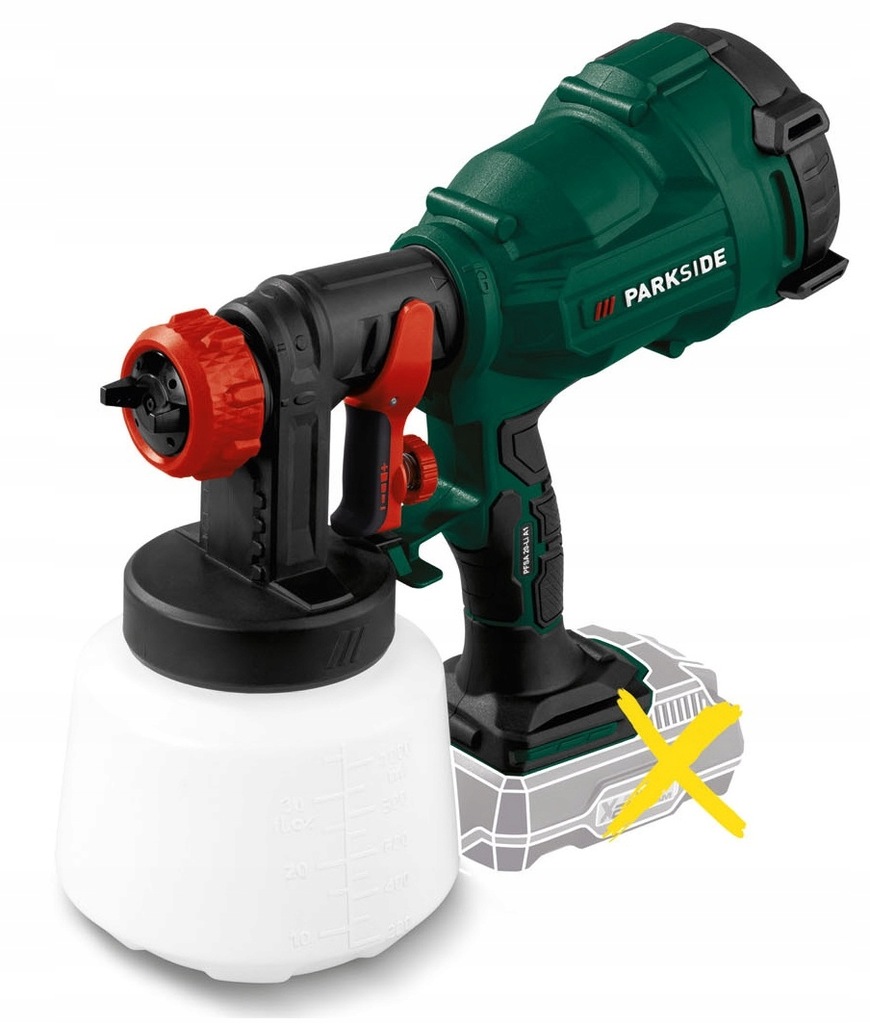 PISTOLET DO MALOWANIA PARKSIDE AKUMULATOROWY PFSA - 12130502847 ...